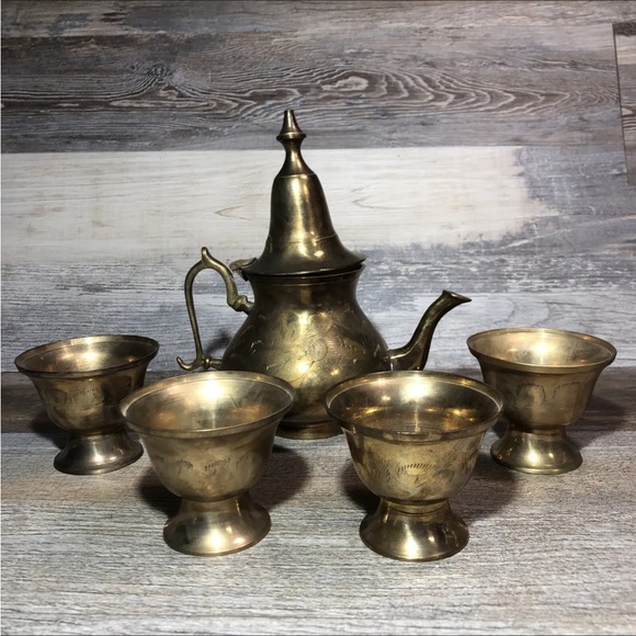 Unbranded | Dining | Vintage Indian Brass Dallah Turkish Arabic Coffee ...